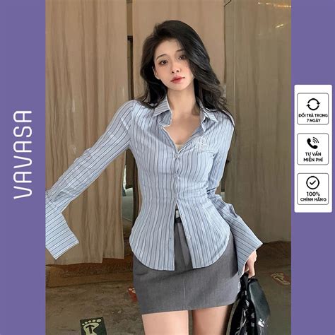 Áo Sơ Mi Nữ Dài Tay Chiết Eo Hottrend Sm90 Vavasa Shopee Việt Nam