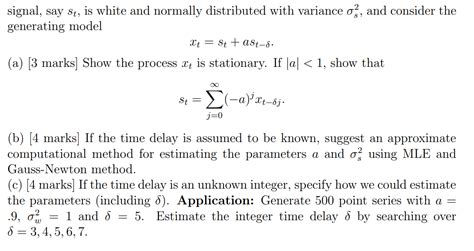 6 Geophysical Time Series A Problem Of Interest In