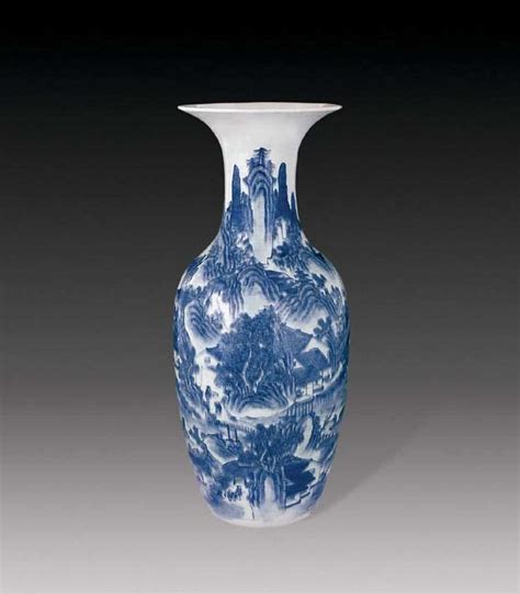 清光绪 青花山水瓶北京翰海 2005金秋拍卖会（第48期） 北京翰海拍品价格图片拍卖专场拍卖会预展拍卖会结果卓克拍卖频道