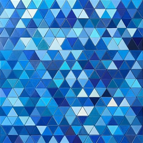 Premium Photo Blue And White Triangle Mosaic Pattern Background