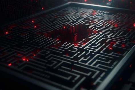 Premium Ai Image Scorched Maze Concept Neural Network Ai Generated