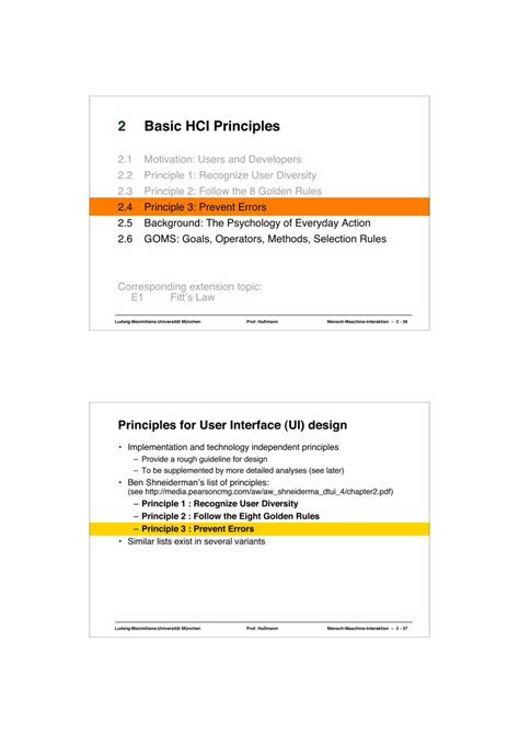 Pdf 2 Basic Hci Principles Medieninformatik · 2 Basic Hci