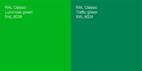 Ral Classic Luminous Green Vs Ral Classic Traffic Green Comparison