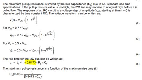 Pullup I2c Maximum Value Of Pull Up Resistor Explanation