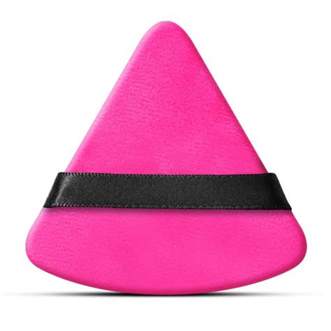 Matra Triangle Powder Puff Soft Pizza Puff Makeup Sponge Pad For Powder Foundation Compact