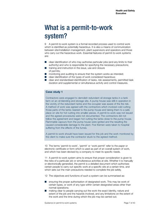 Hsg250 Guidance Onpermittoworksystems Pdf