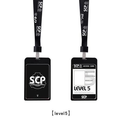 SCP ID Badge Holder Level To Access SCP Foundation ID Badge Card