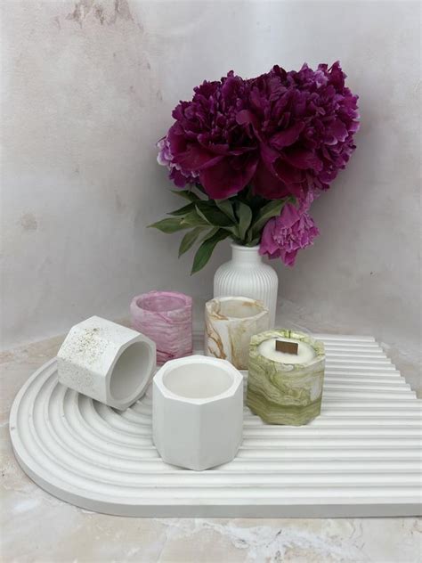 Кашпо для свічок з гіпсу 50 мл — цена 20 грн в каталоге Кашпо Купить