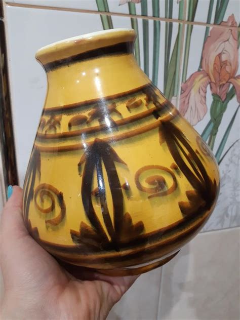 Ваза кераміка зик конаково майолика ціла з кракелюром — ціна 446 грн у каталозі Вази Купити