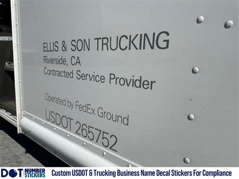 Custom Usdot Trucking Decal Stickers For Compliance Dotnumberstickers