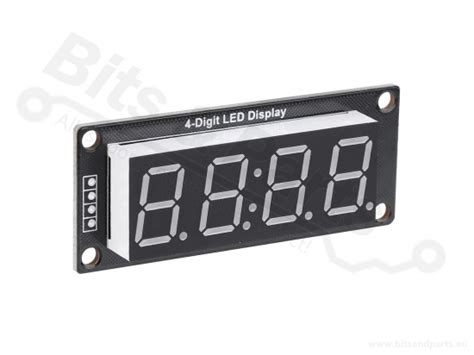 Cijferdisplay 4 Digits 7 Segments Tm1637 Clock Blauw 50x19mm Bits