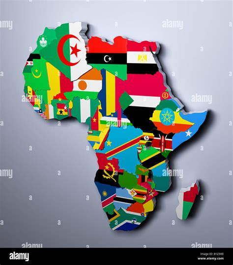 Flags Of Africa Map Poster Detailed African Flags And Map Pixersuk