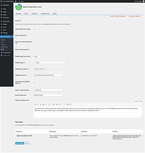 Complete Gdpr Avg Ccpa Cookie Compliance Wordpress Plugin Weepie