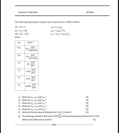 Solved Question 1 Reactor Selection And Operating Chegg Com