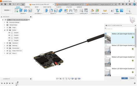 fusion360 configurations tutorial for parts insertion into design