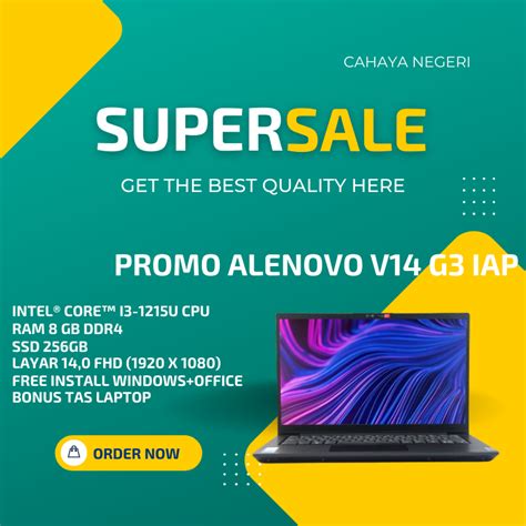 Jual Promo Laptop Lenovo V G Iap Core I Generasi Ram Gb Ssd Gb Layar Full Hd Free Tas