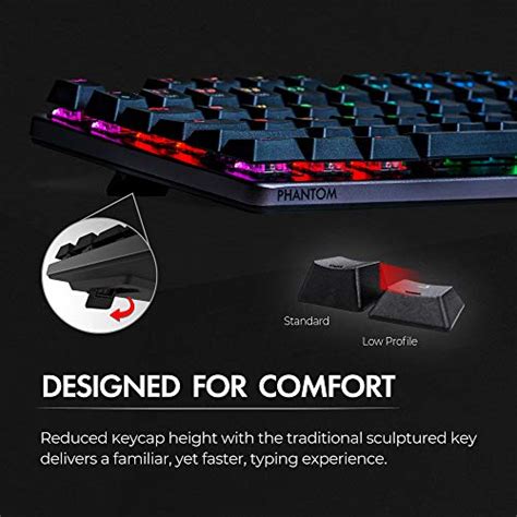 Tecware Phantom L Low Profile Mechanical Keyboard RGB LED Outemu Blue Switch Pricepulse