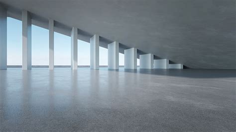 빈 콘크리트 바닥 자동차 프리젠테이션 배경이 있는 추상적인 현대 건축물의 3d 렌더링 0명에 대한 스톡 사진 및 기타 이미지 0명 3차원 형태 거리 Istock