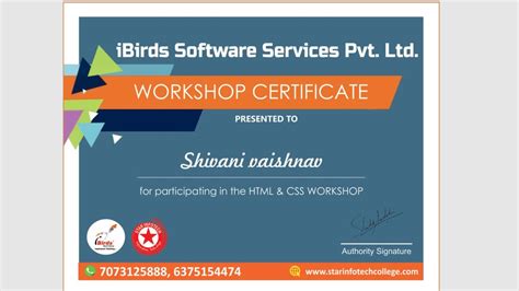 Shivani Vaishnav On Linkedin Successfully Completed The Html And Css