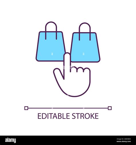 Select Between Two Products Rgb Color Icon Stock Vector Image And Art Alamy