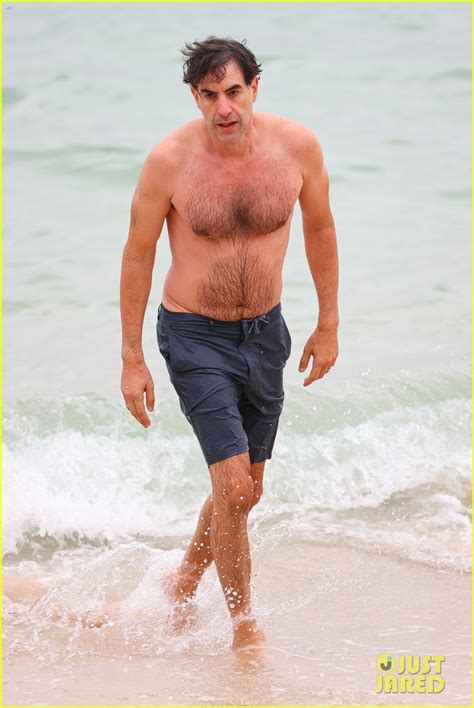 Photo Sacha Baron Cohen Shirtless At The Beach 37 Photo 4528063 Just Jared Entertainment News