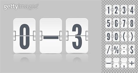White Scoreboard Number Font Vector Illustration Template Coming Soon Web Page Design Template