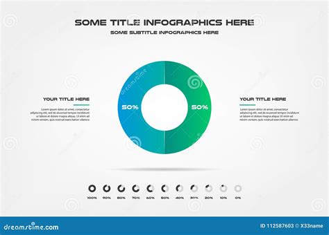 3d Sphere Percentage Infographics Element Of Chart Graph Diagram With 2 Options Parts