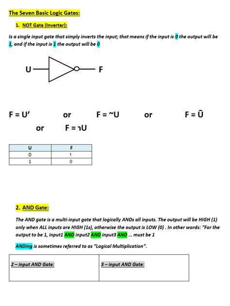 Lecture Notes Digital Gates Download Free Pdf Digital Electronics Theoretical Computer