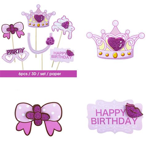 크라운 케이크 토퍼 안경 Bowknot 생일 케이크 토퍼 베이비 샤워 케이크 토퍼 웨딩 생일 케이크 토퍼 파티 용품파티 Diy
