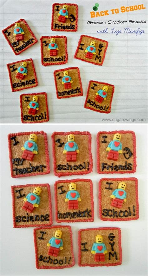Diy Lego Ideas Graham Cracker Snacks With Lego Minifigs Diy Projects Craft Ideas And How Tos