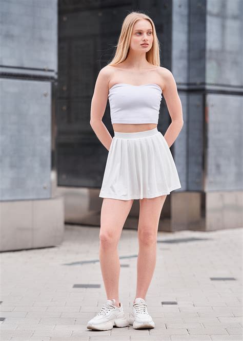 Спідниця шорти жіноча Staff Fey White біла на літо молодіжна коротка ціна