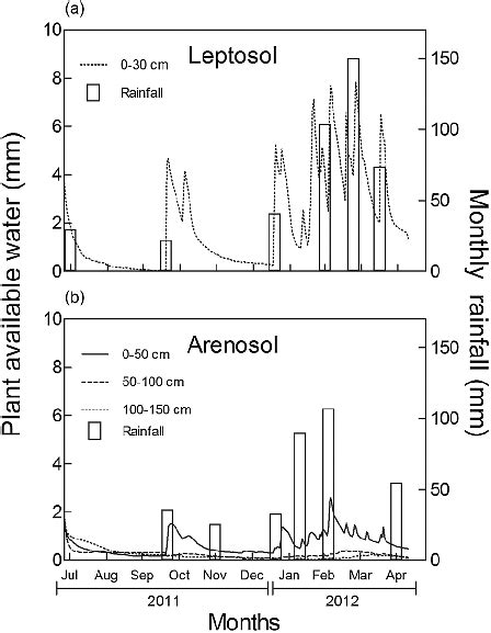 Plant Available Water Mm In A Leptosol Between 0 And 30 Cm Depth