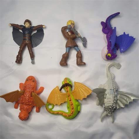 How To Train Your Dragon Mcdonalds Happy Meal Toys 6 X Figures Astrid