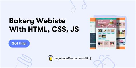 bakery webiste with html css js buymeacoffee