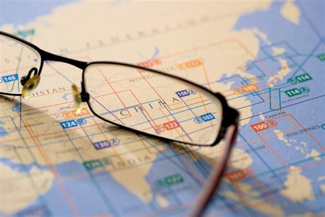Selective Focus On Map Of Asia Stock Image Image Of Focus Medium