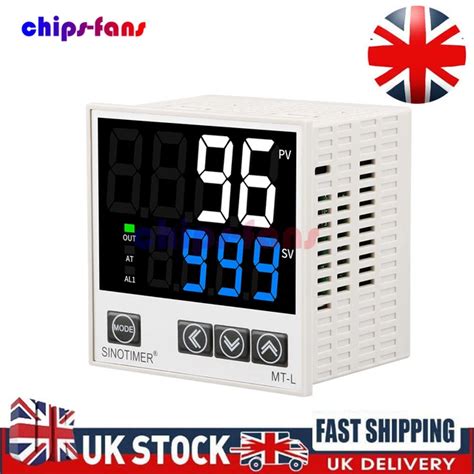 DIGITAL PID THERMOSTAT Relay SSR Dual Output Temperature Regulator Controller UK