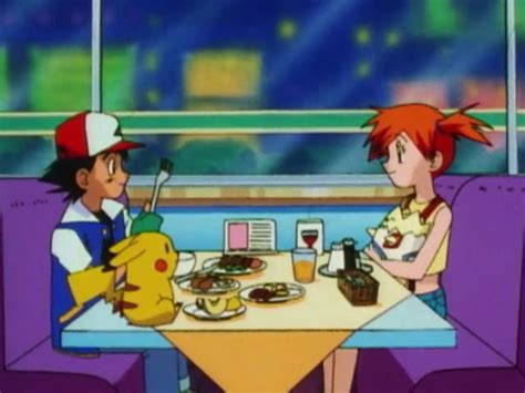 Ash And Misty At A Table With Their Pokemon By Advanceshipper2021 On