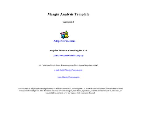 Excel Template Margin Analysis Template Excel Template XLS Flevy