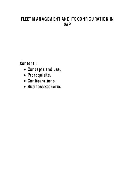 Fleet Management And Its Configuration In Sap V1 1 Download Free Pdf Truck Fuel Economy In