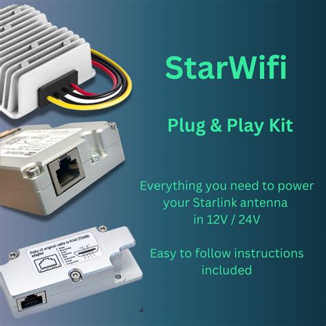 Starwifi Plug And Play Kit Starlink V2 Compatible 12v Power Supply