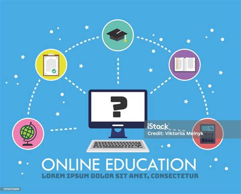 전자 학습 전자 책 온라인 교육의 플랫 라인 디자인 웹 사이트 배너 교육 웹 세미나 인터넷 수업 전문 개인 교사 서비스 가상현실에 대한 스톡 벡터 아트 및 기타 이미지