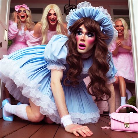 On Your Knees Til We Tell You Sissy By The Frilly Salon On Deviantart