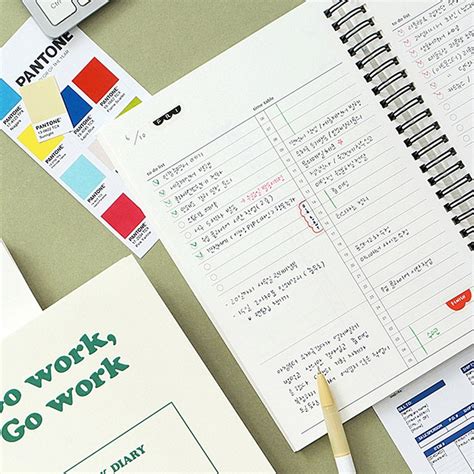 인디고 시간 스케줄러 업무용 다이어리 일일 플래너 직장인 투두 리스트 체크 계획표 노트 하루 위시버킷