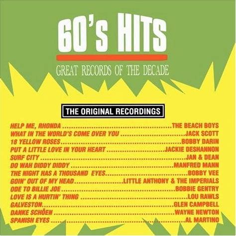 Various Artists 60s Pop Hits 1 Various Music And Performance Cd