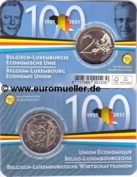 Euromueller De 2 Euro Sondermünze Belgien 2021 Bleu Franz Cc
