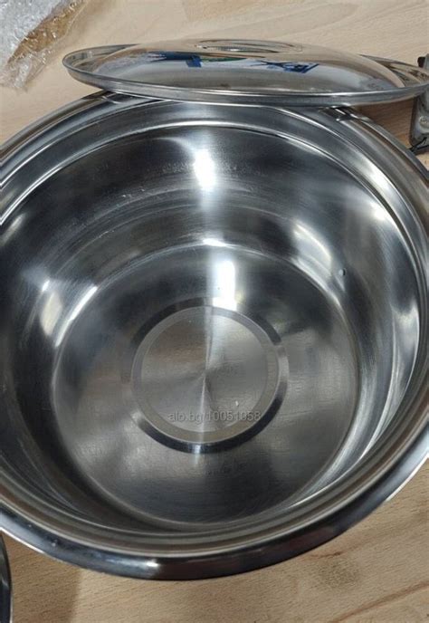 Комплект купи с капак в различни размери от неръждаема стомана 3 броя Съдове Сервизи