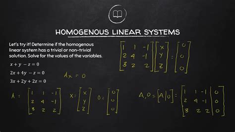 How To Solve Homogenous Linear Equations Trivial Zero Solutions And Non