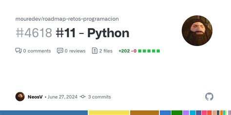11 Python By Neosv · Pull Request 4618 · Mouredevroadmap Retos