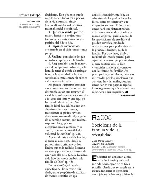 Pdf José Pérez Adán Y Javier Ros Codoñer 2003 Sociología De La