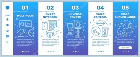 Premium Vector Smart Home Onboarding Mobile Web Pages Vector Template